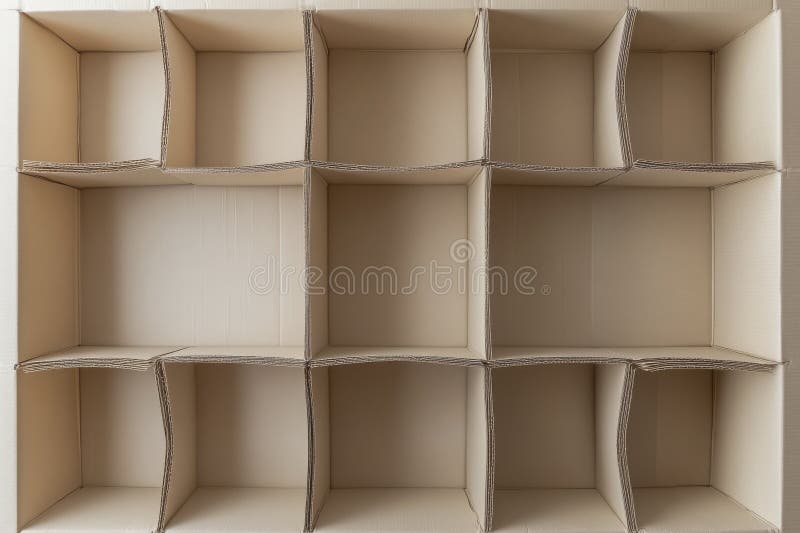 Cardboard Storage Box with Multiple Compartments Arranged for ...