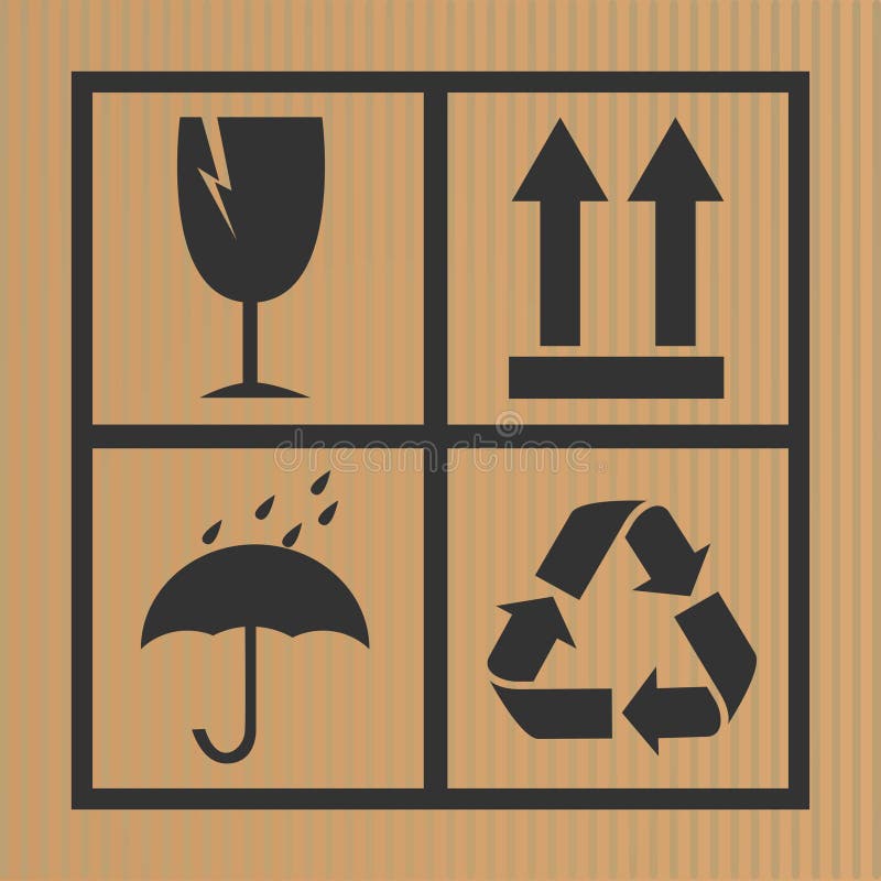 Cardboard symbols stock vector. Illustration of notice - 32374866