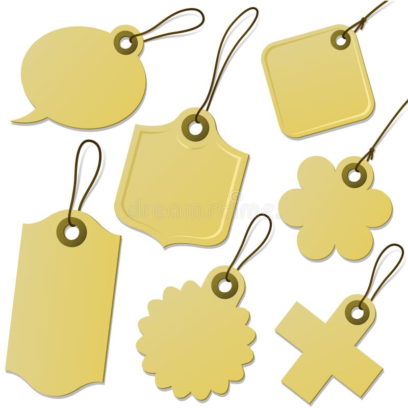 Cardboard tag collection stock vector. Illustration of notice - 9311748