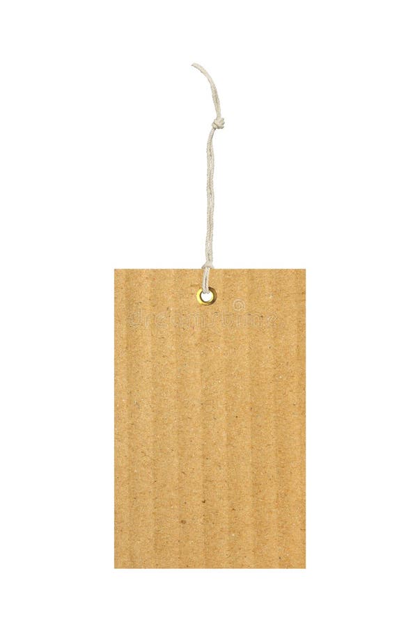 Cardboard Tag with Metal Grommet Isolated on White Stock Image - Image ...