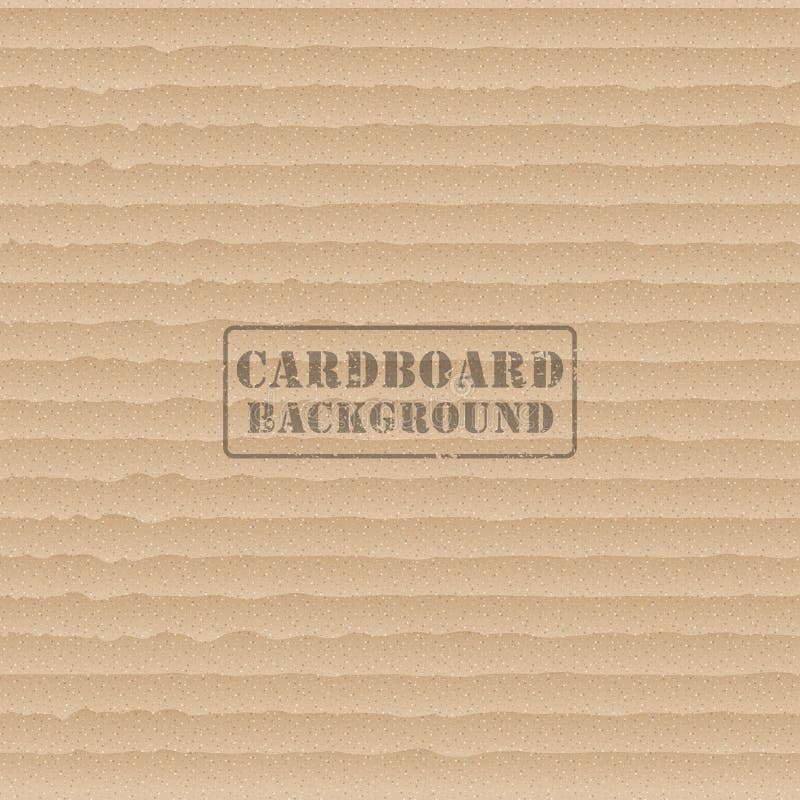 Cardboard Texture Background with Post Stamp. Vector Illustration Stock ...