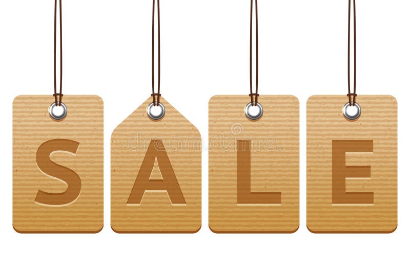 Retro Set of Vintage Sale and Quality Labels, Card Stock Vector ...