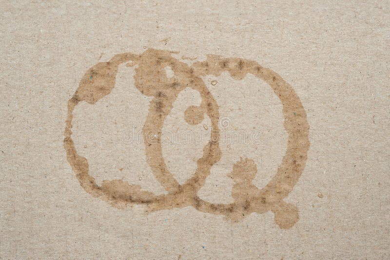 Cardboard Texture with Wet Spots. Brown Cardboard with Round Wet Water ...