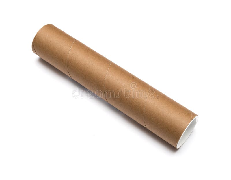 Cardboard tube stock image. Image of isolated, mail, brown - 37508435