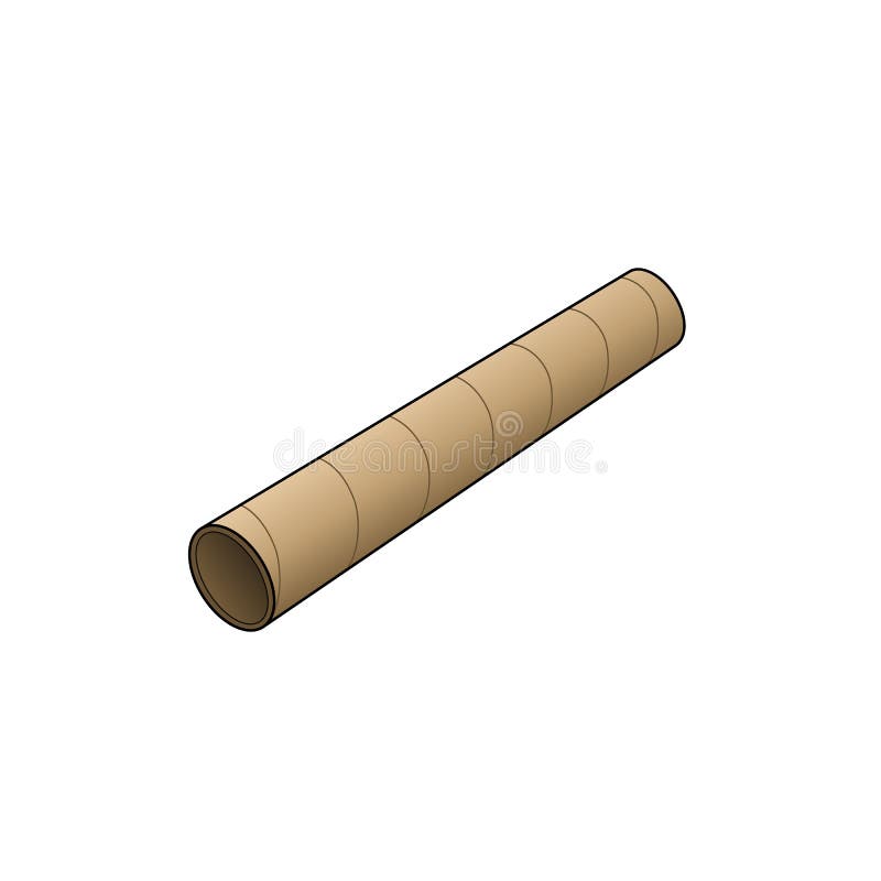 Cardboard Tube stock illustration. Illustration of delivery - 153770310