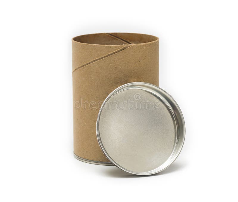 Cardboard tube packaging stock image. Image of business - 74068155