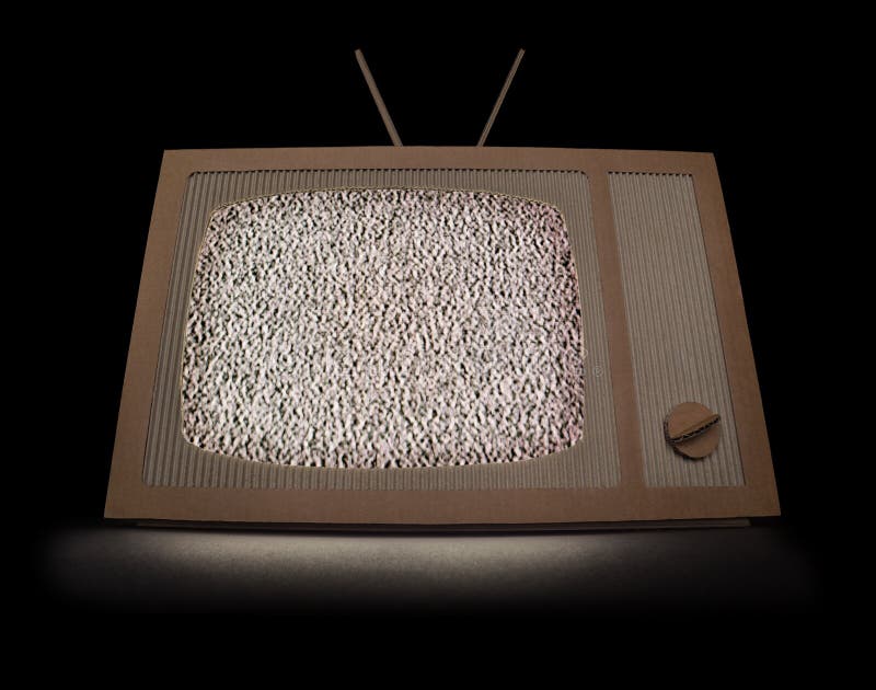 Cardboard TV stock image. Image of black, monitor, modern - 37348783