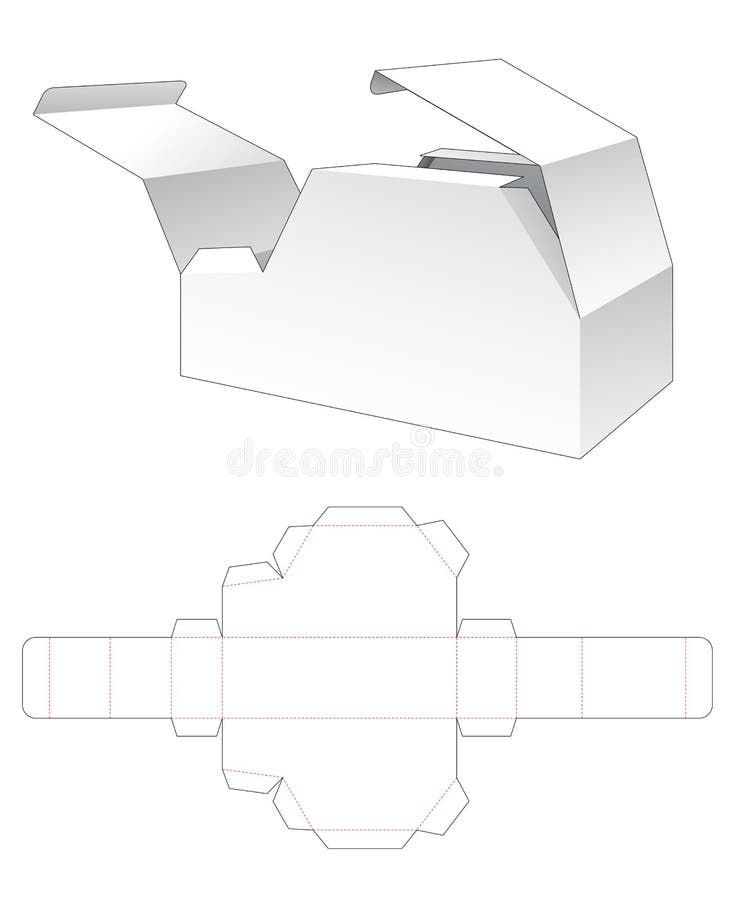 Cardboard Car Shaped Box Die Cut Template Stock Vector - Illustration ...