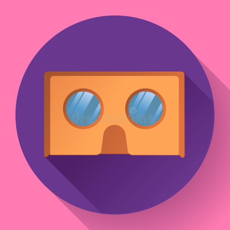 Cardboard Virtual Reality Glasses Vector Icon. Stock Vector ...