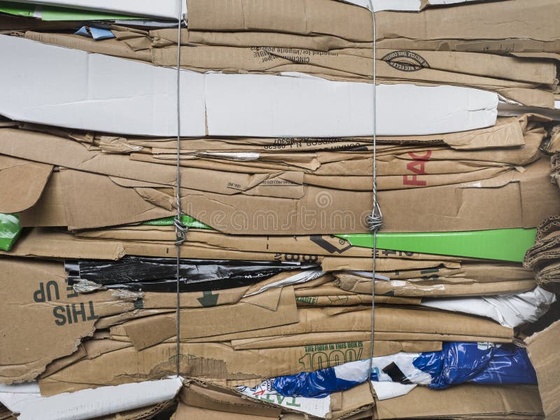 Cardboard Waste Bundle stock image. Image of ecology - 94072385