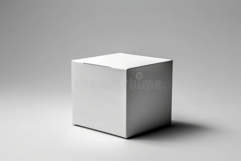 Cardboard White Box, on White Background. Generative AI Stock ...