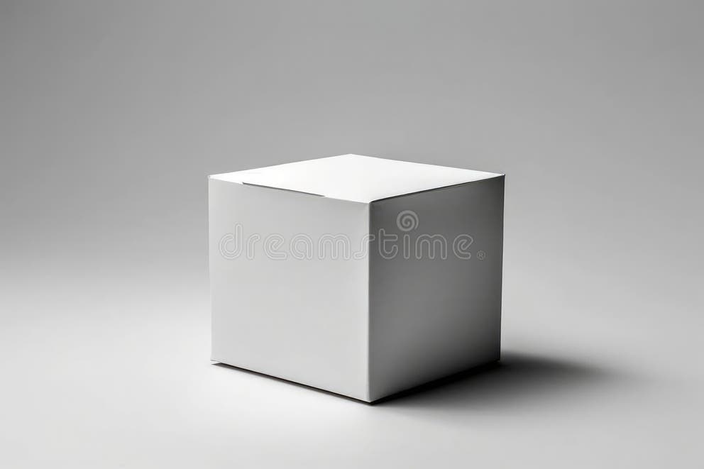 Cardboard White Box, on White Background. Generative AI Stock ...
