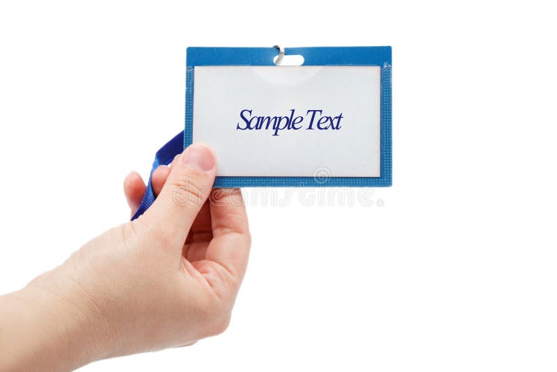 Cardez Le Blanc Dans Une Main D'isolement. Image stock - Image du ...