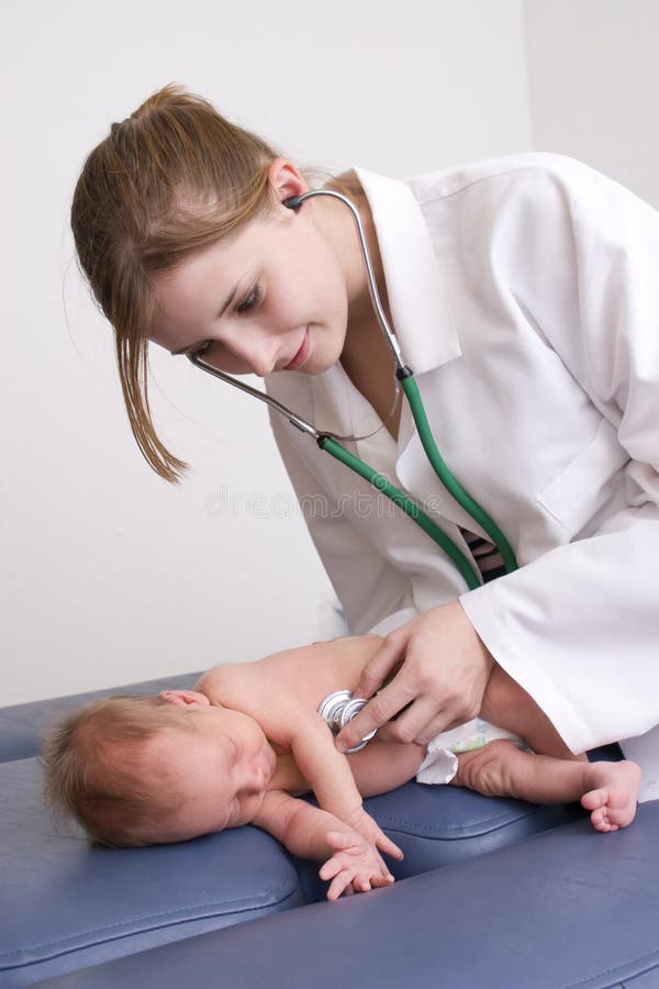 Cardiac Exam stock image. Image of infant, doctor, baby - 2817707