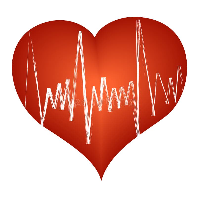 Cardiac Heart Beat stock vector. Illustration of dimensional - 9724589