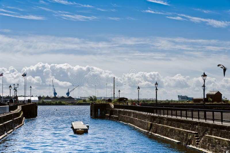 Cardiff Bay Dock Area stock photo. Image of ocean, shipping - 27780320