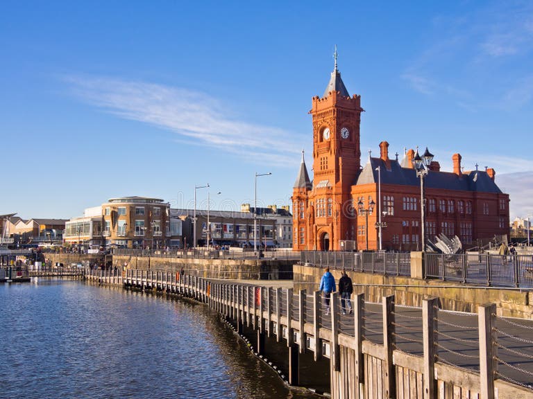Cardiff Bay Promenade in Wales Editorial Stock Image - Image of ...