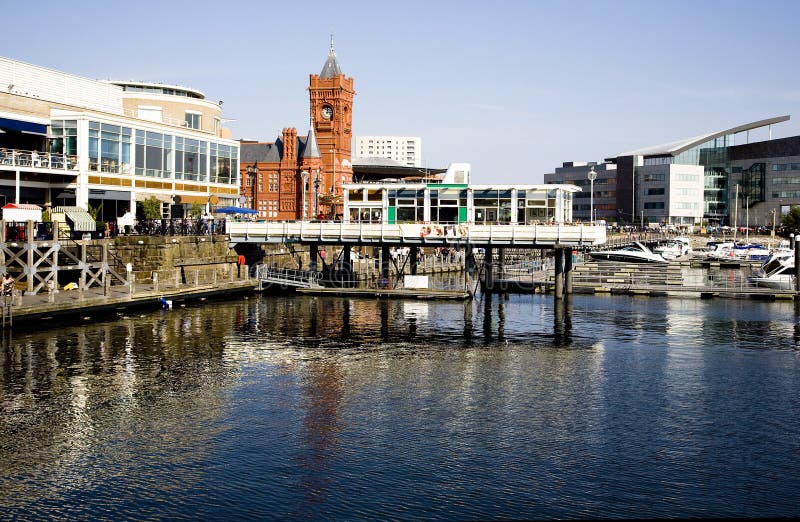 Cardiff bay scene stock image. Image of capital, activity - 28207859