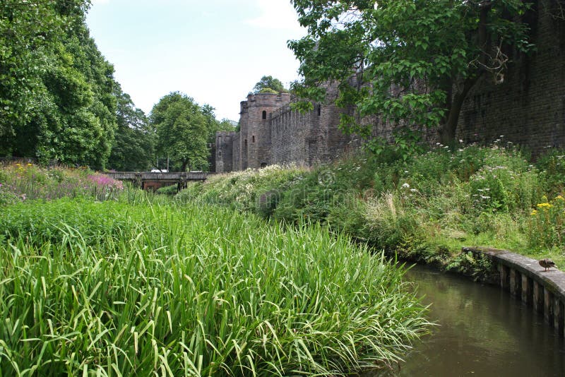 Cardiff castle stock image. Image of wales, tower, moat - 11506133