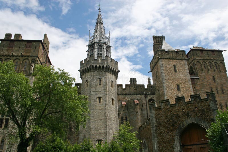 Cardiff castle stock image. Image of wales, tower, moat - 11506133