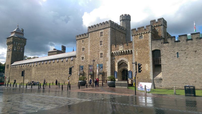 Cardiff castle stock photo. Image of centre, ancient, archs - 1205436