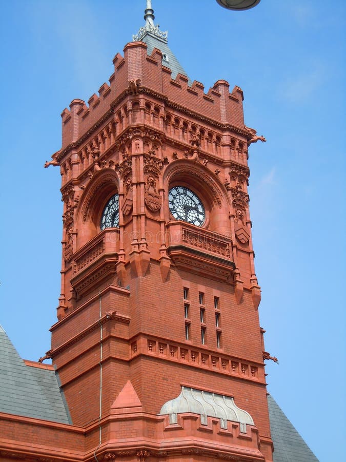 Pierhead Building Clock Tower Stock Photo - Image of caerdydd ...