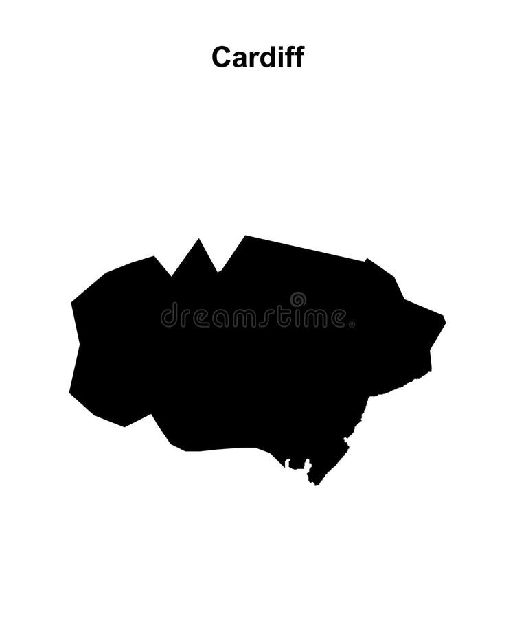 Cardiff Outline Map Stock Photos - Free & Royalty-Free Stock Photos ...