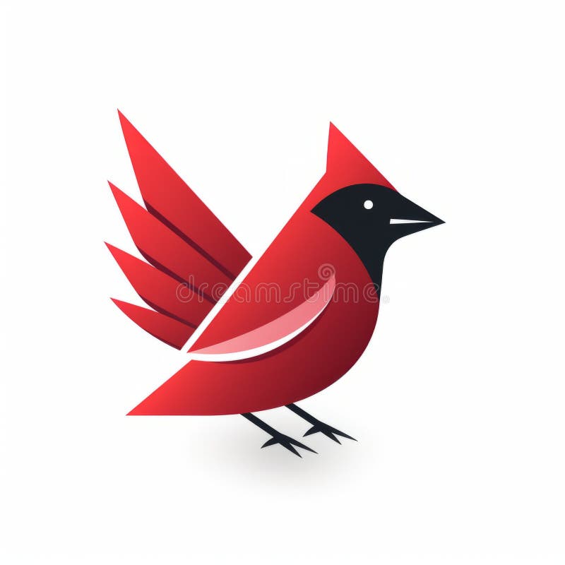 Sleek Cardinal Bird Icon Vector Illustration Design Template Stock ...
