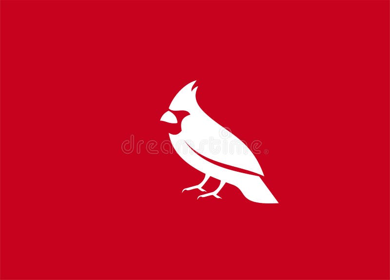Cardinal Bird Simple Logo Icon Designs Vector Illustration Stock ...