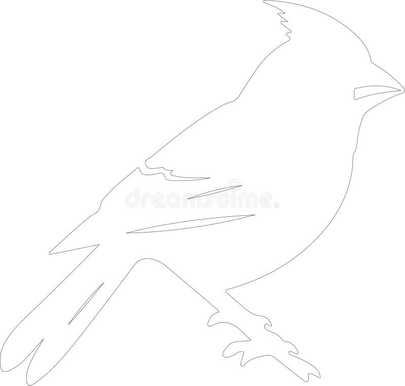 Cardinal Outline Silhouette Generative Ai Stock Vector - Illustration ...