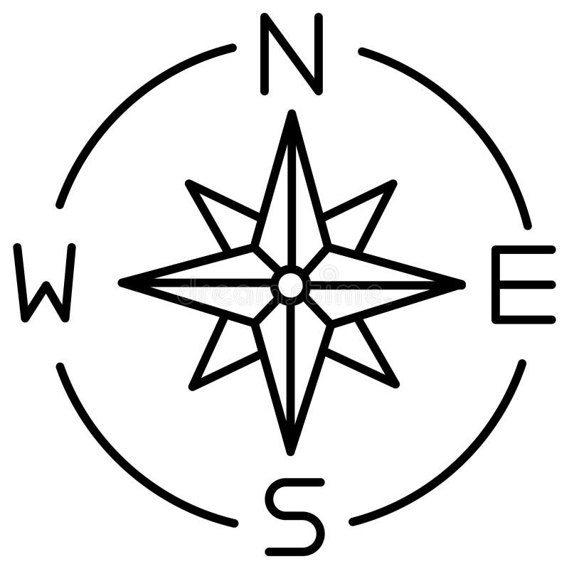 Cardinal Point Which Can Easily Modify or Edit Stock Vector ...