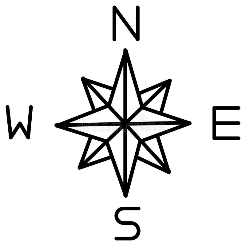 Cardinal Point Which Can Easily Modify or Edit Stock Vector ...