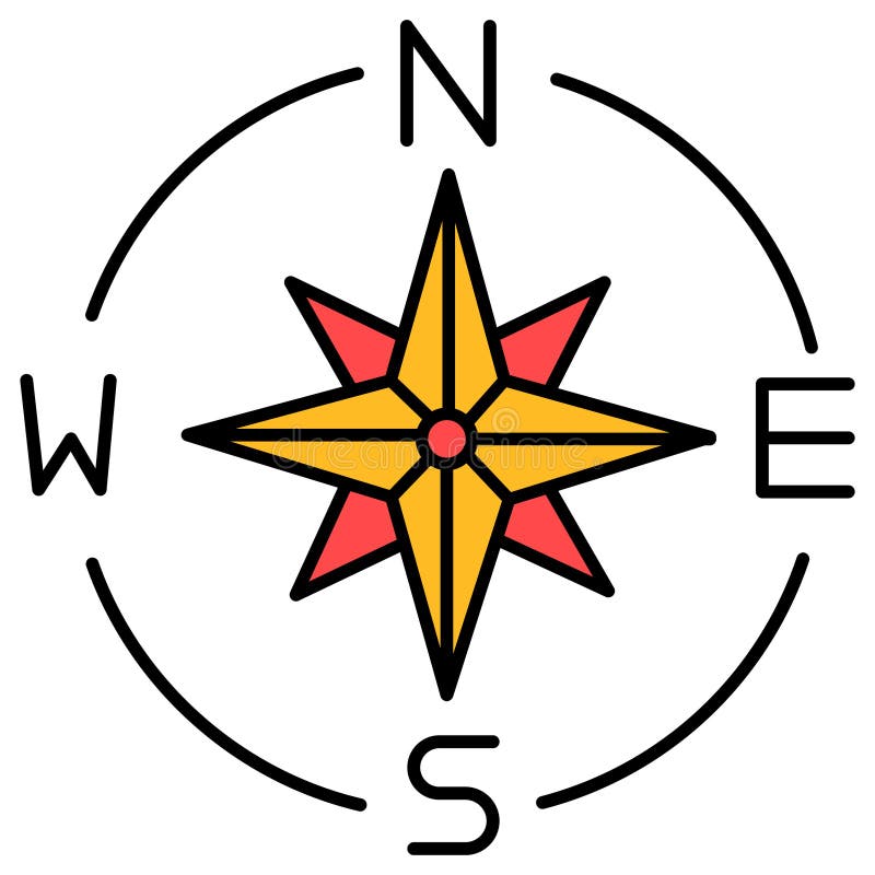 Cardinal Point Which Can Easily Modify or Edit Stock Vector ...