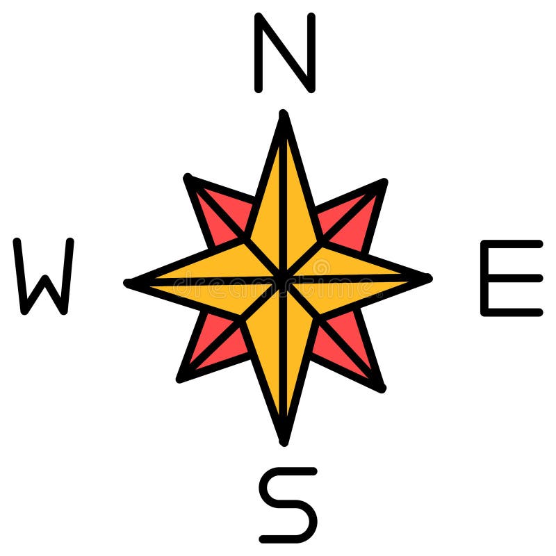 Cardinal Point Which Can Easily Modify or Edit Stock Vector ...