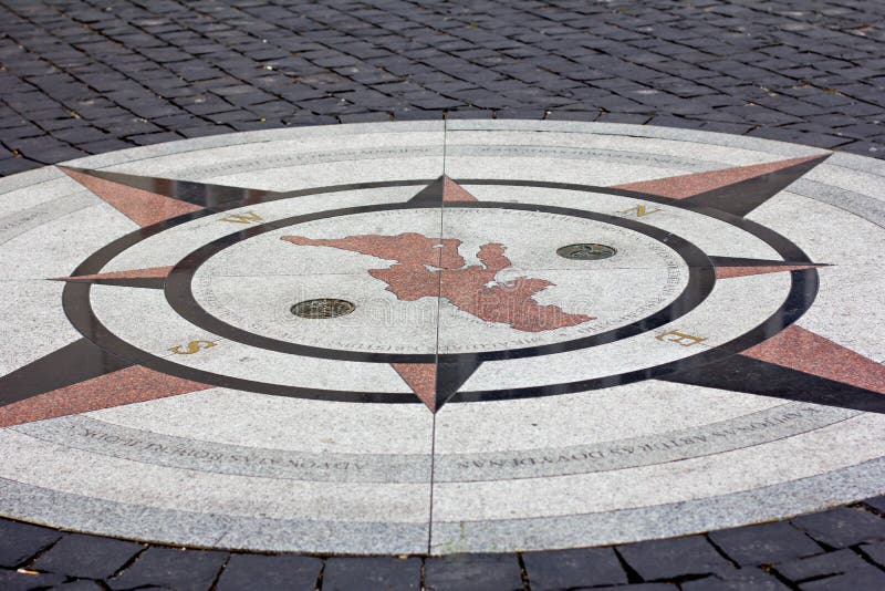Cardinal Points on the Square in Vilnius Stock Image - Image of ...