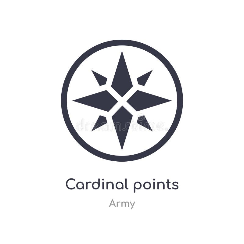 Cardinal Points on Winds Star Icon. Isolated Cardinal Points on Winds ...