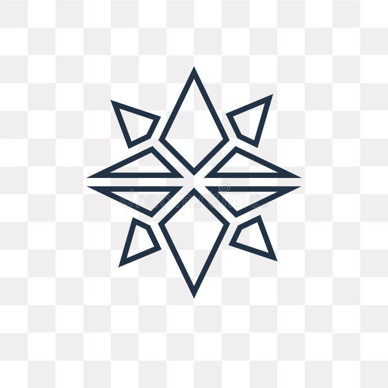 Cardinal Points on Winds Star Vector Icon Isolated on Transparen Stock ...