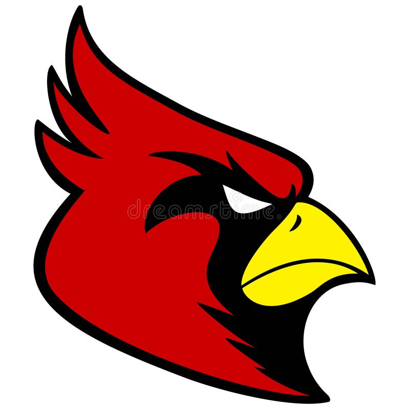 Northern Cardinal Sport Logo Angry Bird Team Shield Mascot. Stock ...