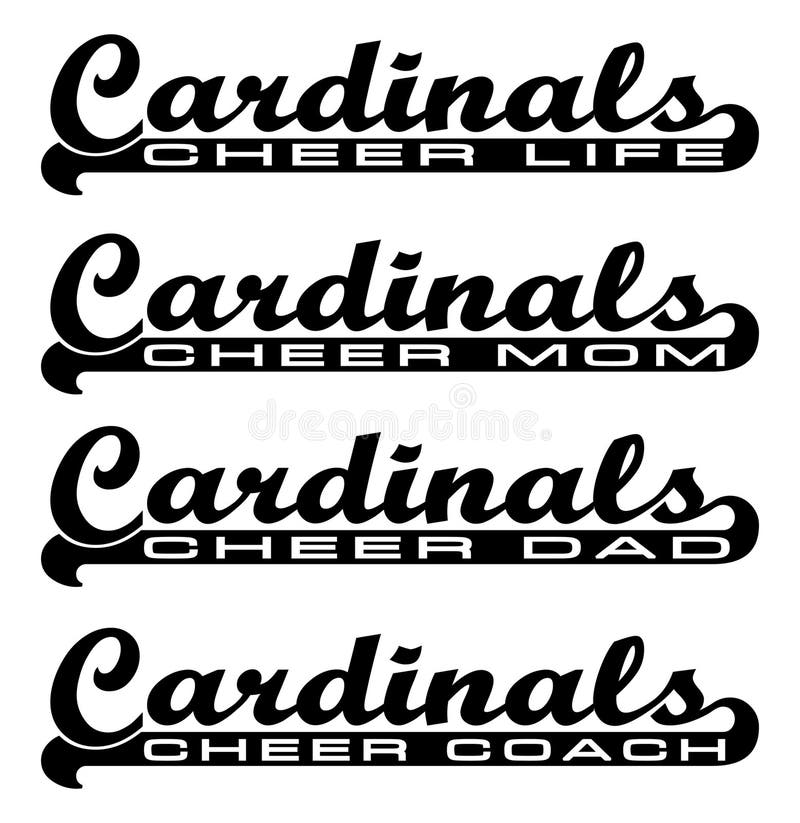 Cardinals Cheerleader Design with Banner Stock Vector - Illustration of ...