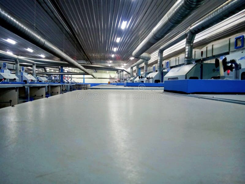 Carding Machine One of the Parts in the Yarn Spinning Process Stock ...