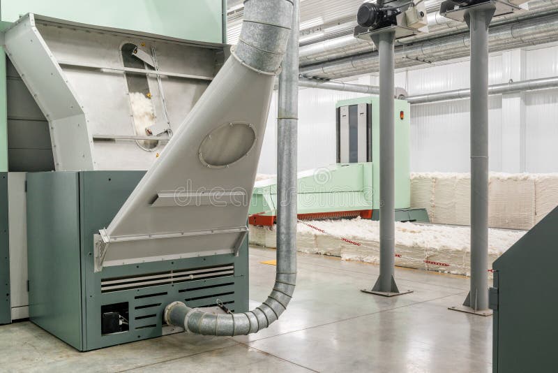 Carding Machine in Textile Factory Stock Image - Image of manufacturing ...