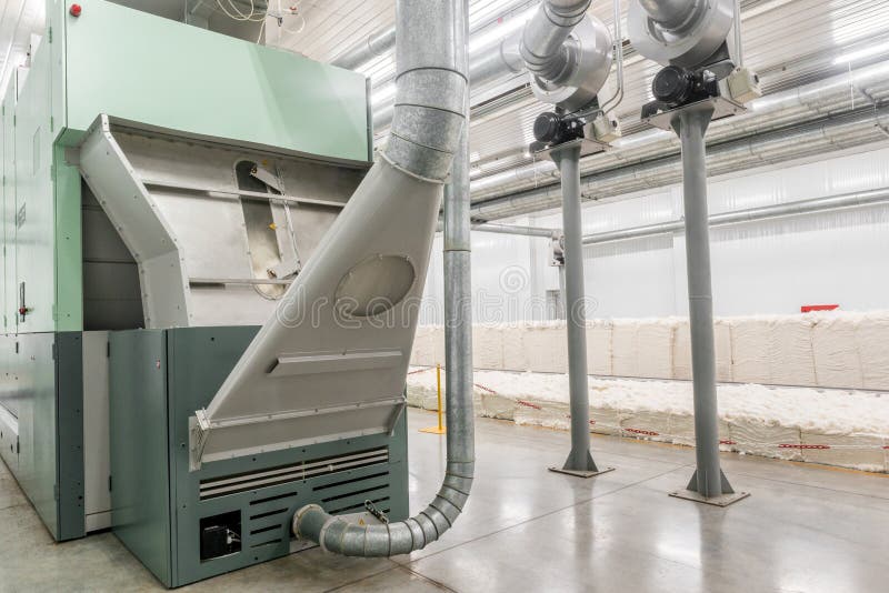 Carding Machine in Textile Factory Stock Photo - Image of spinning ...