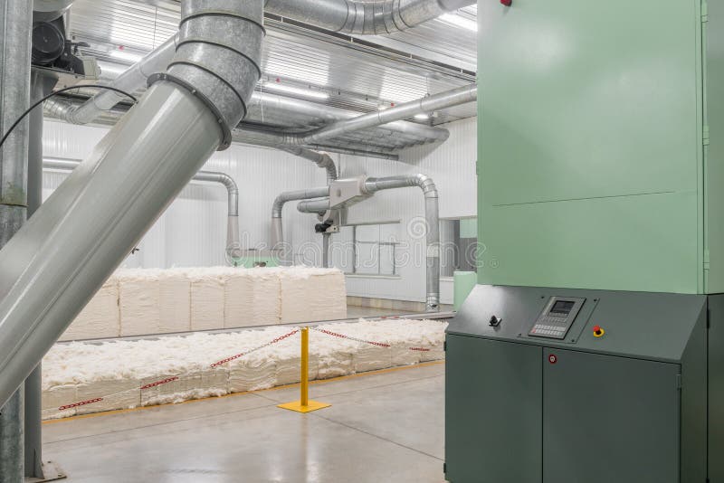 Carding Machine in Textile Factory Stock Photo - Image of equipment ...