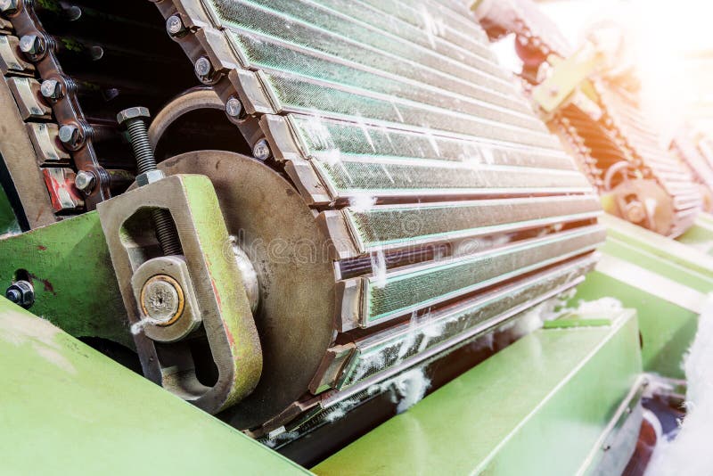 Carding Machine for Textile Mill Stock Photo - Image of background ...