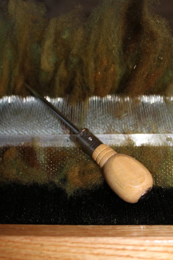 Carding sheep wool stock image. Image of diameter, carding - 84846443