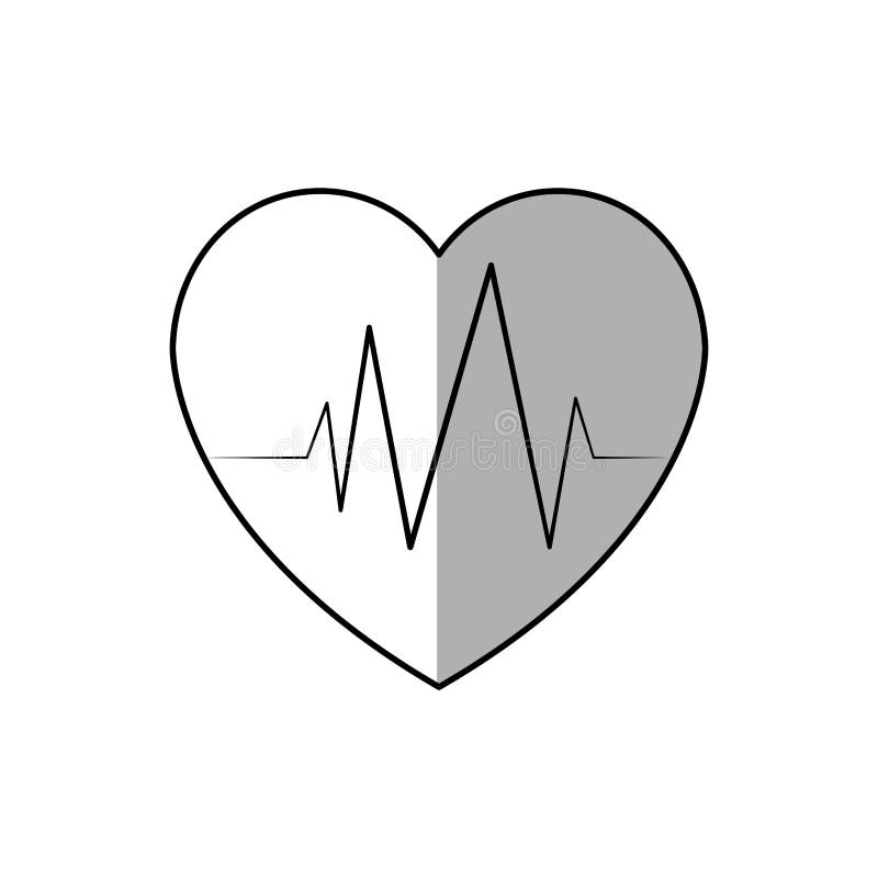 Cardio heart icon stock vector. Illustration of cardiogram - 84458458