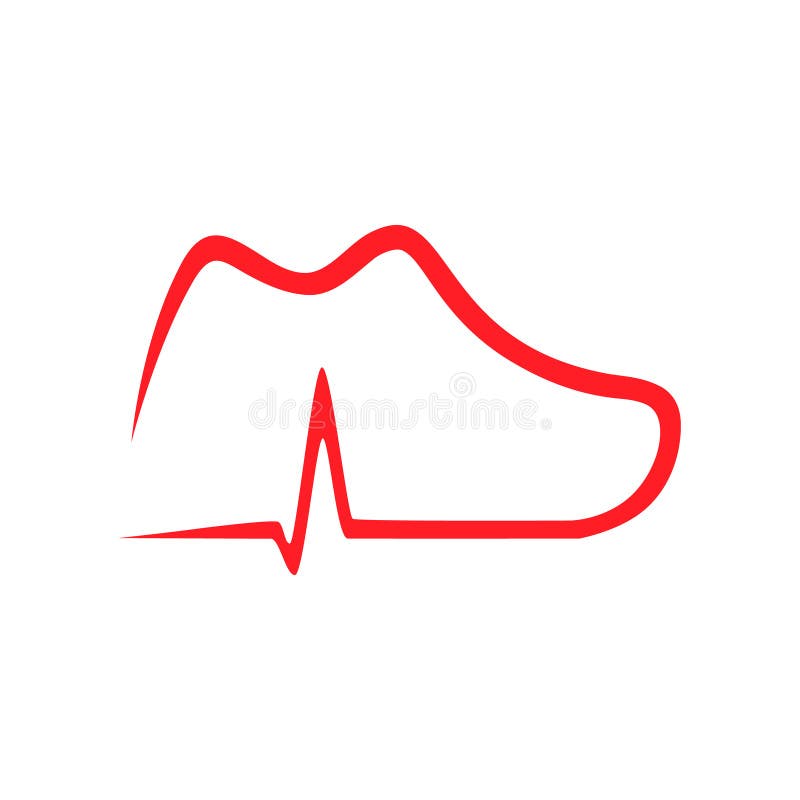 Cardio Running Shoe on White Backdrop Stock Vector - Illustration of ...