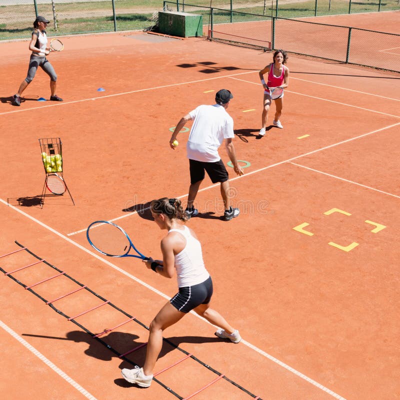 Cardio tennis training stock image. Image of fitness - 222847231