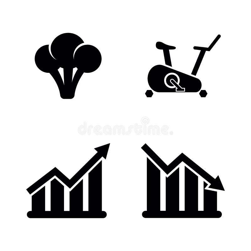 Cardio Workout. Simple Related Vector Icons Stock Vector - Illustration ...