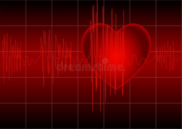 Red Color Cardiogram Stock Illustrations – 1,082 Red Color Cardiogram ...